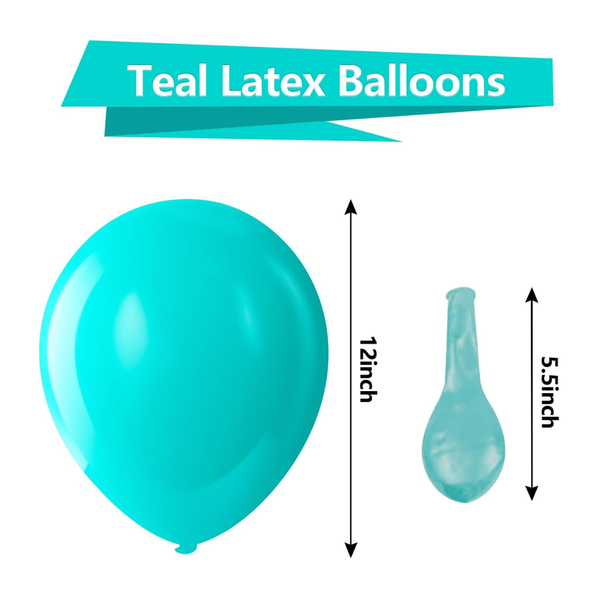 12-Inch Teal Latex Balloon – BabiGee Variety